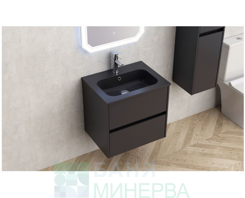 BG 5955MB БЛЕЙК + УМИВ 5953B-2 BLACK PVC Мебел за баня - | Баня Минерва ...